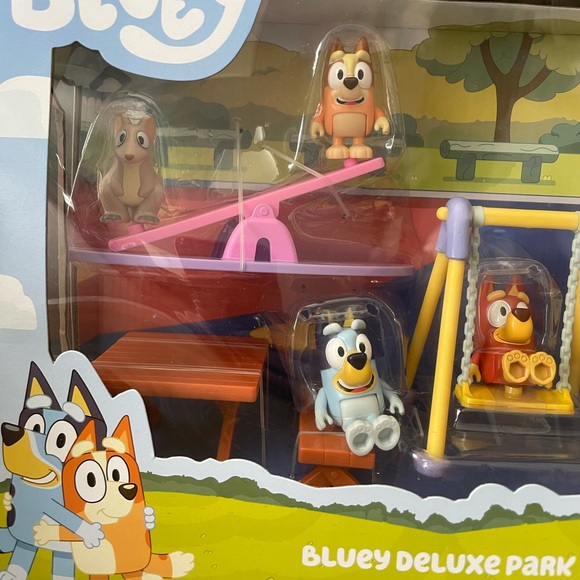 moose toys | Toys | Bluey Deluxe Park Playset Indy Potaroo Rusty Bingo ...